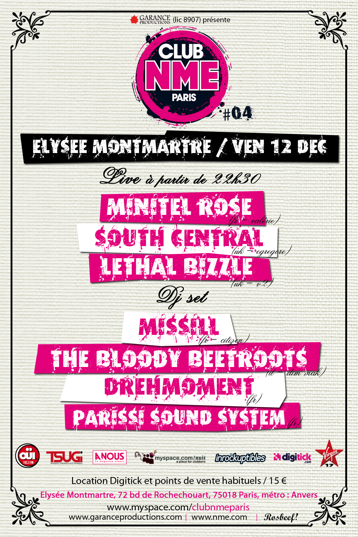 Club NME: des places à gagner! | Goûte Mes Disques